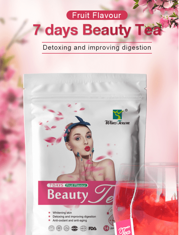 7 Days Beauty Tea Skin Whitening And Spots Fading Tea Fruit Flavored